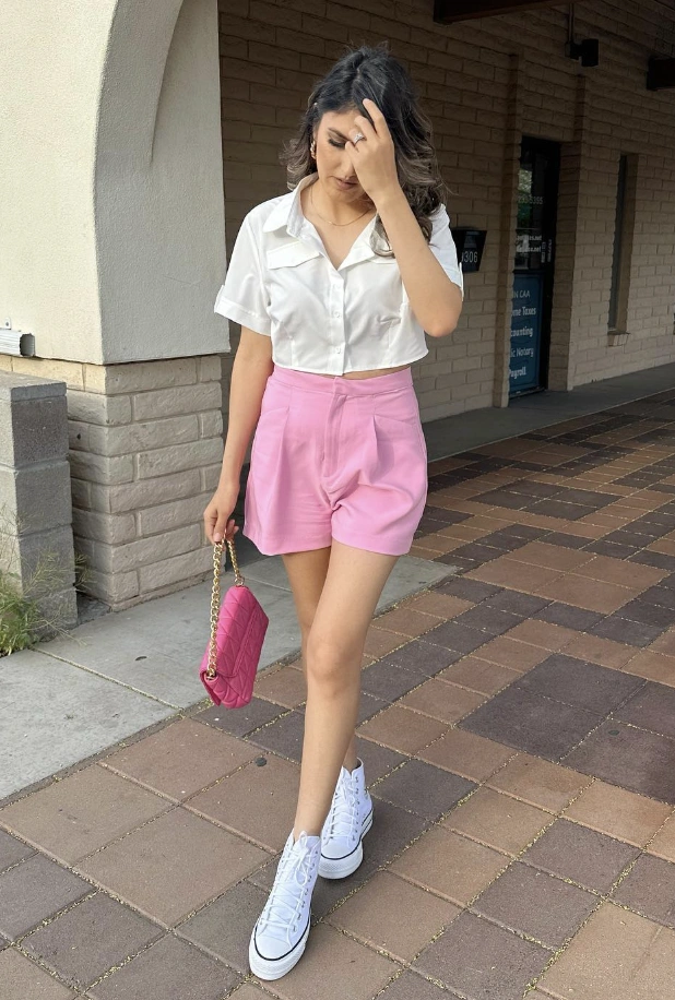 17+ Playful Pink Shorts Outfit Ideas for a Fun Vibe - TheChicSavvy